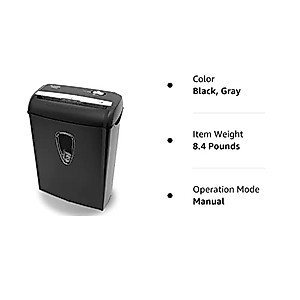 Aurora Professional 8-Sheet Cross-Cut Paper/Credit Card Shredder with Basket