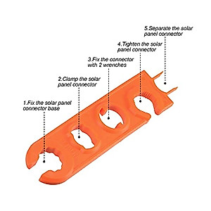 ELFCULB 2Pair Solar Spanner Wrench for Solar Connectors, Tool Kit Assembly Disconnect Removel Spanner for Solar Panel Connector PV Extension Cable Wire Kit