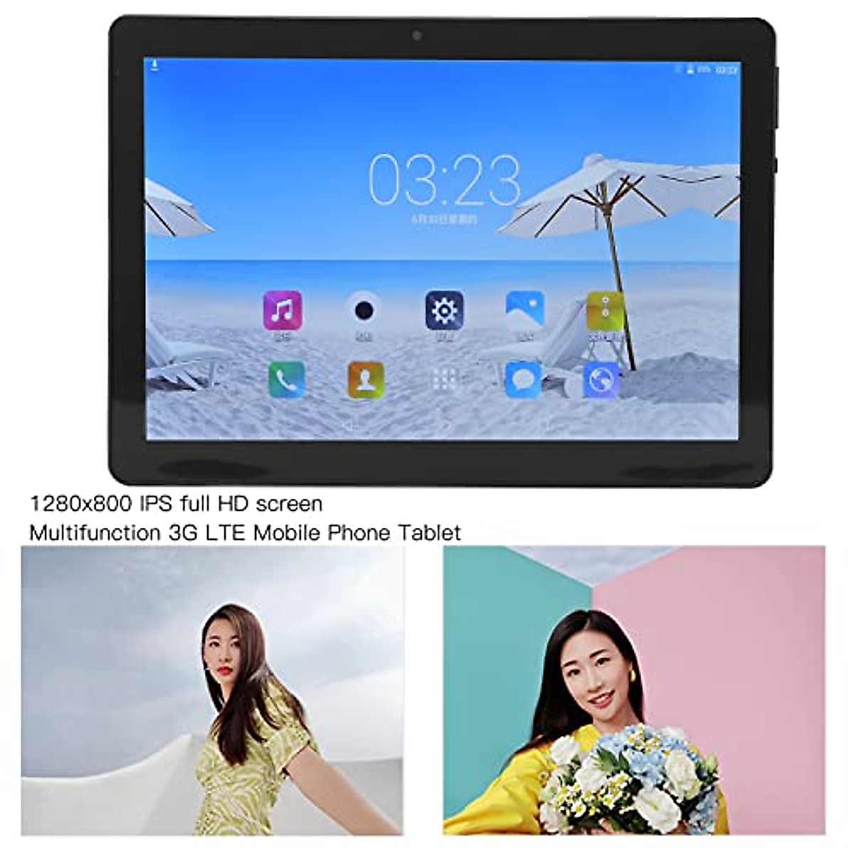 Pomya Tablet, 10.1 Inch 1280x800 IPS HD Display Tablet for Android 5.1, 1GB RAM 16GB ROM 8 Core PC Tablet, 3G Networks Calling Tablet for Daily Life