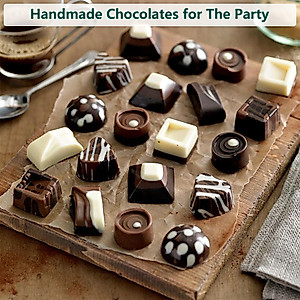 Chocolate Molds Silicone with 30 Cavities 6 Different Shapes for Making Larger Chocolate/Candy/Gummy/Cake Décor for Wedding Party & Celebration