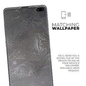 DesignSkinz Black & Silver Marble Swirl V5 Protective Vinyl Decal Wrap Skin Cover Compatible with The Samsung Galaxy S20 (Screen Trim & Back Glass Skin)