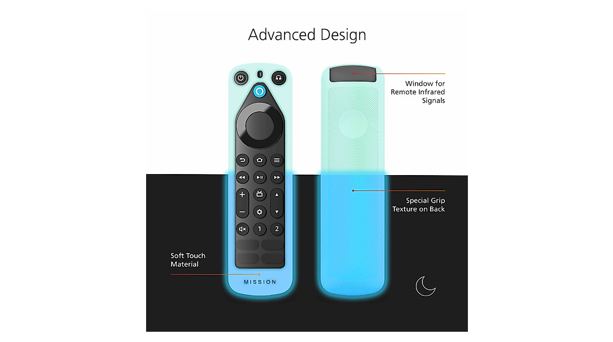 Alexa Remote Pro Cover - Glow in the Dark silicone case | Mission Cables