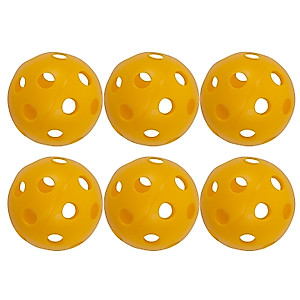 Champion Sports 12" Hollow Plastic Softball Set - Athletic Softball Equipment - Practice Softballs Plastic Hollow - Regulation Size Balls - Fun for All Ages - Lightweight/Durable - Set of 6