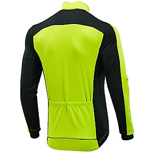 qualidyne Men's Winter Cycling Jacket Thermal Fleece Lined Bicycle Biking Jacket Cold Weather Windproof Softshell Windbreaker