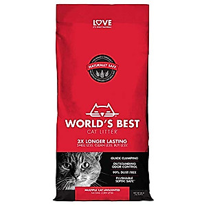 World's Best Cat Litter, Clumping Litter Formula for Multiple Cats, 28-Pounds