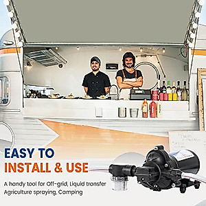 DC HOUSE 33-Series Black 115Volt Water Pressure Pump 3.3GPM 45PSI with Power Plug Self Priming Water Pump Electric 115V AC for High-Flow Moderate-Pressure Booster Agriculture Spraying Transfer