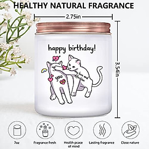 Cute Birthday Gifts for Women- Funny Cat Happy Birthday Candle Gift for Boyfriend, Girlfriend, Husband, Wife, Her or Him, Best Friend, Sister