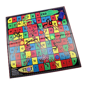 Snakes and Ladders Board Game for All Ages - Fun Family Games Snakes and Ladders for 2-6 Players