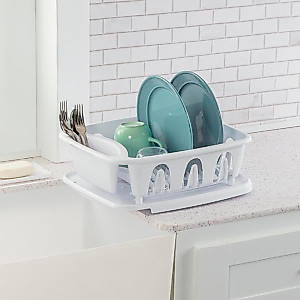 Sterilite 06368004 White Small Ultra Sink Set, (2 Piece)