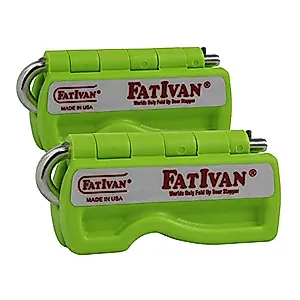 The Original Fat Ivan Fold Up Doorstop Wedge with Magnet - Green (2 Pack)
