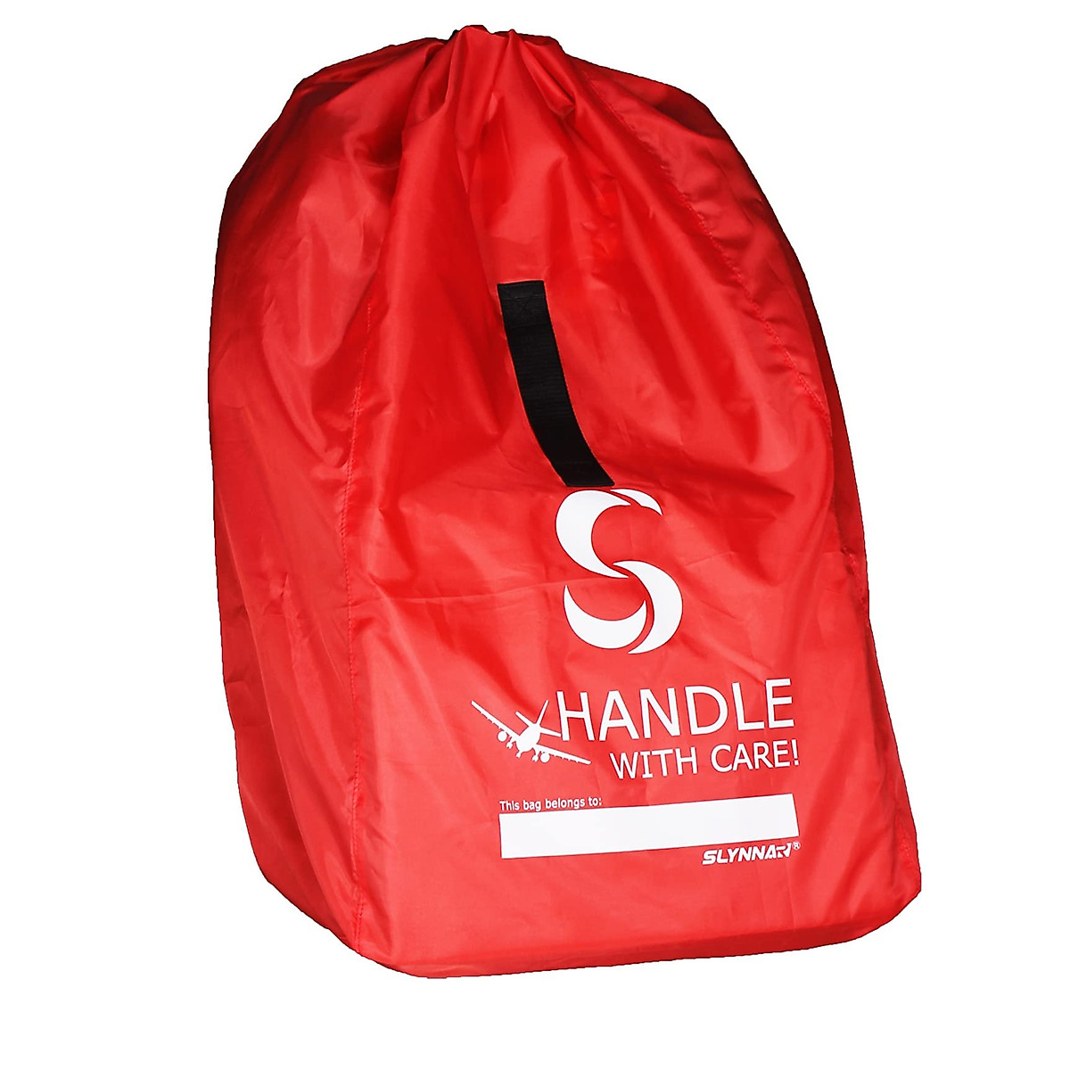 SLYNNAR Car Seat Travel Bag,Red & Car Seat Travel Belt, Orange