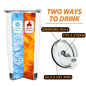 Western Coffee Tumbler, 20 oz Tumbler, Insulated Coffee Mug with Lid, Stainless Steel Thermal Cup, Vacuum Water Bottle Travel Mug Drinking Cups, Western Gifts for Women Girls Sisters, Western Stuff