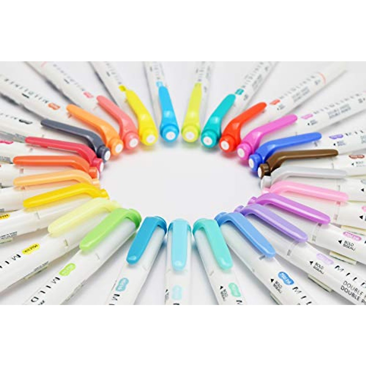 Zebra Pen 78525 Mildliner Double Ended Highlighter Set, Broad and Fine Point Tips, Assorted Ink Colors, 25-Pack