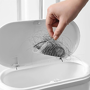 papasgix 50pack Disposable Drain Hair Catcher, Disposable Shower Drain Cover Hair Catcher Mesh Stickers, Hair Collector Cleaner for Shower Bathtub Bathroom Kitchen (Rund 3.5 in)
