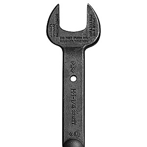 Klein Tools 3212TT Construction Spud Wrench with Tether Hole, 1-1/4-Inch Nominal Opening, 3/4-Inch Bolt for US Heavy Nut