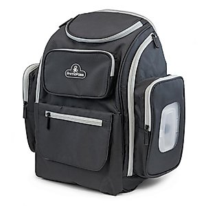 Primo Passi Baby Diaper Bag Backpack with Insulated Pockets, Wipes Case, Changing Pad, and Stroller Straps (Grey)