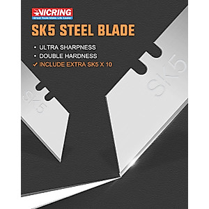 Utility Knife Box Cutter Retractable Heavy Duty SK5 Steel Blades Razor Knife Utility For Boxes Cardboard Carpet 2Pack Box Cutters (4-Pack, Multicolored)