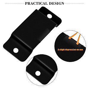 KIBBEH 6 Pcs Tape Measure Holder Metal Tape Measure Holder for Belt, Tape Measure Clips with Rivets, Tape Measure Hanging Tape Holder for Easy to Carry(Matte Black）