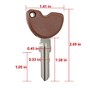 iTobest Motorcycle Key Uncut Blank Blade with Insertable Chip -For Vespa Piaggio 3VTE Fly 125 200 GTS GTV VESPA LXV150 GTS250 300 Moto parts Insertable chip(brown