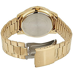 Casio MTP-VD01G-1BV Men's Enticer Gold Tone Stainless Steel Black Dial Casual Analog Sporty Watch