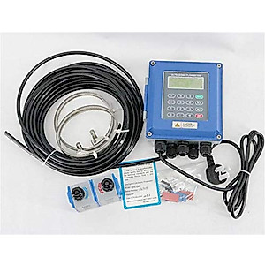 VTSYIQI Ultrasonic Flow Meter Flowmeter DN25mm-DN100mm TUF-2000B Wall Mounted Type RS485 Interface IP67 Protection TS-2 Transducer