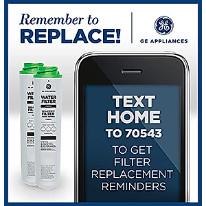 GE FQK2J Under Sink Water Filter Replacement | Dual Flow | NSF Certified: Reduces Sediment, Rust & Other Impurities from Water | Replace Every 6 Months for Best Results | 2 Water Filters