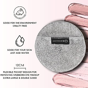 Ogato Reusable Makeup Remover Pads -6pc Reusable Makeup Remover Cloths - Reusable Face Pads, Makeup Eraser for All Skin Types - Washable Microfiber Makeup Remover Face Cloths - With Free Laundry Bag