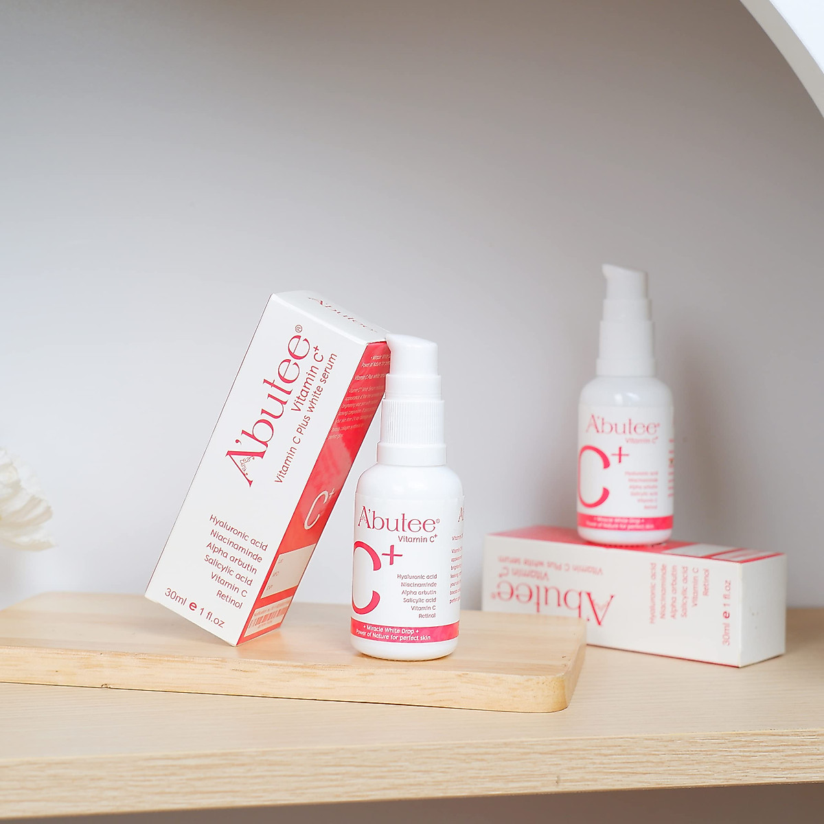 ARBUTEE | Vitamin C Anti Aging plus Brightening Serum -Hyaluronic Acid, Niacinamide, Alpha Arbutin, Salicylic Acid, Vitamin E and Retinol for Men Woman