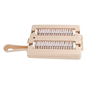 Handheld Carpet Sweeper, Double Roller Short Handle Dust Cleansing Brush Manual Sweeping Brush for Bed Clothes Desktop Carpet Sofa
