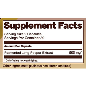 CellFend Fermented Long Pepper Extract – Senolytic Agent – with Piperlongumine – Potent 30:1 Extract - 60 Vegan Capsules (500mg)