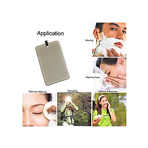 MARKHA Pocket Mirror for Men Women Unbreakable Stainless Steel Portable Mirror (Purse Mirror-(Black))