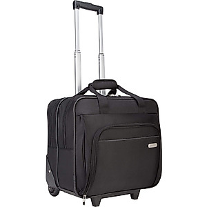 Targus Metro Rolling Laptop Case Bag for Business Commuter with Durable Water Resistant, Expandable Compartments, Trolley Strap, Padded Protection fits up to 16-Inch Notebook Screen, Black (TBR003US)