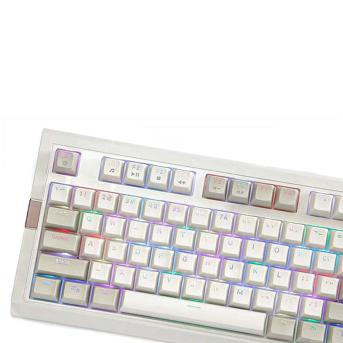 Epomaker Ajazz AK510 104 Keys Retro Mechanical Keyboard with PBT SP Spherical Keycaps and RGB Backlight for Gamer, Programmer, Office Work for or iOS Android Windows (Zorro Brown Switch) (Renewed)
