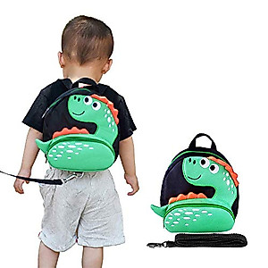 ibestby Toddler Backpack with Anti-Lost Harness Small Dinosaur Backpack Safety Leash for Boys and Girls Age 1-2 Years Old …