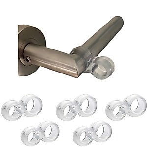 HOPS Door Stopper Latch Door Handle Buffer Door Handle Stopper, Set of 5, 10, 15, 20, Door Handle Protection, Door Stopper Handle, Door Handle Buffer Transparent (Set of 5)