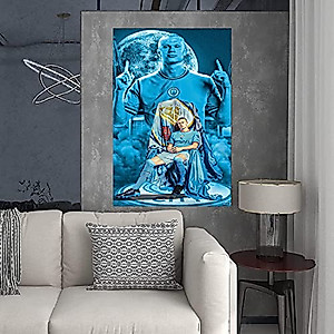 Erling Haaland Poster Wall Art Prints,Norwegian Football Star Sporter Poster,Erling Haaland Cool Soccer Canvas Wall Art Poster for Bedroom and Living Room and Office Decor,A Unique Gifts for Football Fans Teens Boys,Set of 1(Unframed,16”X24”inches)