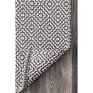 nuLOOM Lorretta Geometric Cotton Area Rug, 5' x 8', Grey