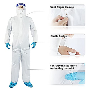 YIBER Hazmat Suits | 7 Sizes & Multiple Specifications Options | Heavy-duty Full Body Protective Suits Pressed From PPSB Material & PE film | Safe & Suitable For Countless Applications