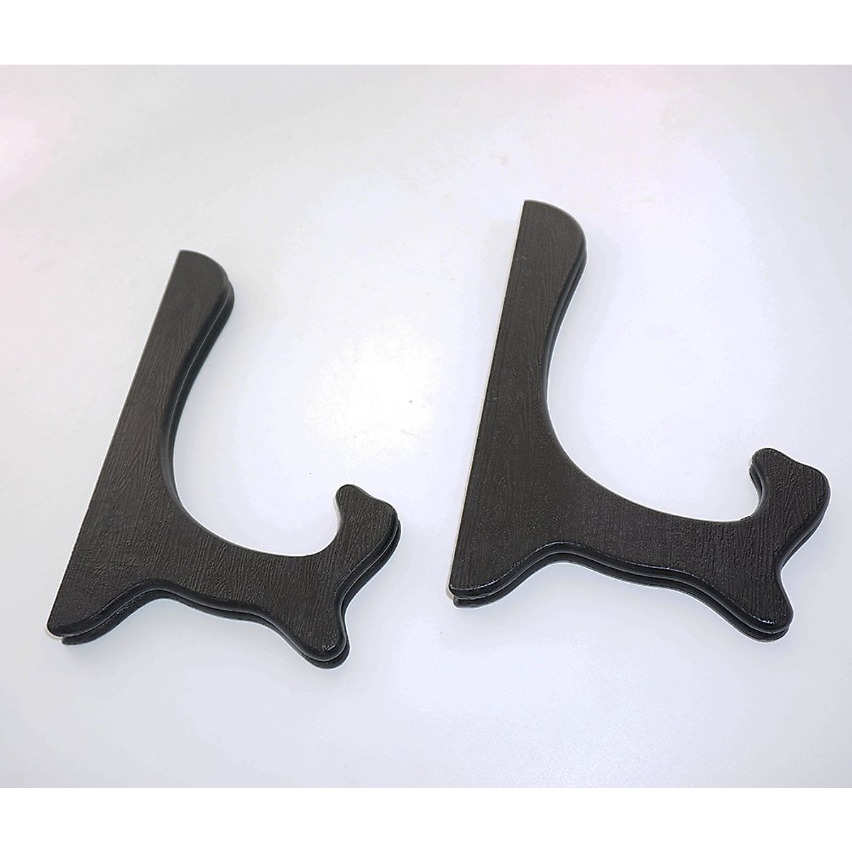 Artliving Black 8 Inch Wood-like Easels Plate Stand Holder Display Stands Picture Frame Stand-Set of 2