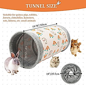 Bonjin Guinea Pig Tubes & Tunnels, Tunnel Toys for Dwarf Rabbits Bunny Guinea Pigs Kitty and Other Small Animals Hideout Activity