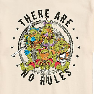 HYBRID APPAREL - Teenage Mutant Ninja Turtles - There are No Rules - Men's Short Sleeve Graphic T-Shirt - Size 2 X-Large Cream