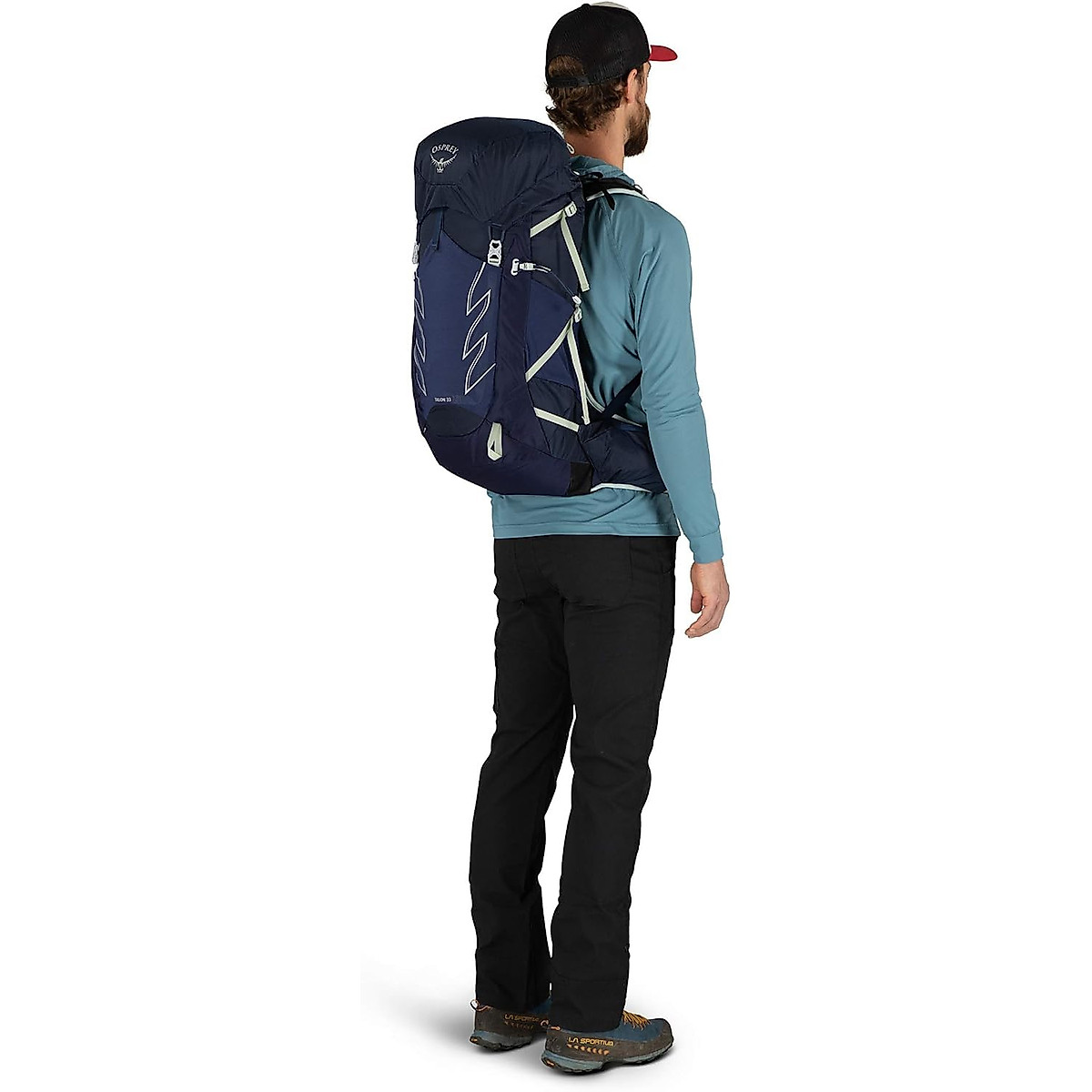 Osprey Talon 33L Men's Hiking Backpack with Hipbelt, Eclipse Grey, S/M