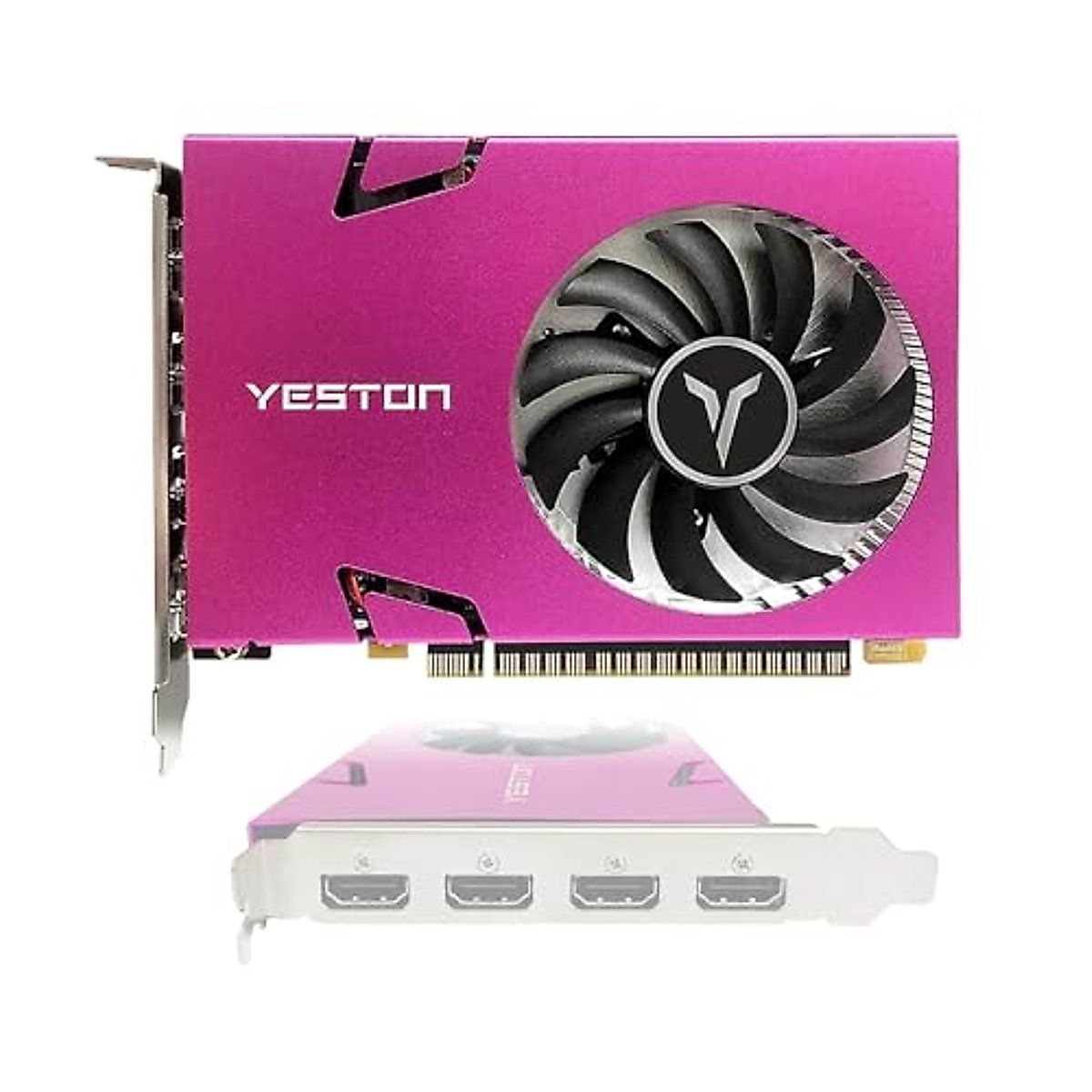 Yeston GT730 4GB 4HDMI Gaming Graphics Cards ,128 bit DDR3 993/1600MHz 4-Screen Graphics Card Support Split Screen 10bit Color Depth HDR with 4 HDMI Ports