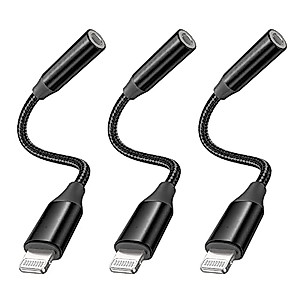 USB Type C to 3.5mm Female Headphone Jack Adapter, (3 Pack) USB C to Aux Audio Dongle Cable Cord Compatible with Samsung Galaxy S23 S23+ S22 S21 S20 Ultra S10 S9 Plus, Note 20 10, Pixel XL, iPad Pro