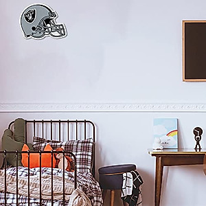 Rico Industries NFL Football Las Vegas Raiders Helmet Shape Cut Pennant - Home and Living Room Décor - Soft Felt EZ to Hang