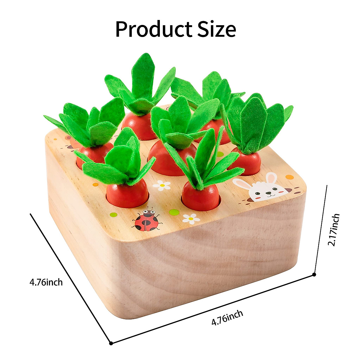 XJYQJD Montessori Toys for Babies 6-12 Months, Carrot Pulling Baby Toys 6 to 12 Months Carrot Harvest Game Fine Motor Skills Toys for 1 Year Old Toddlers Boys Girls Birthday Gifts