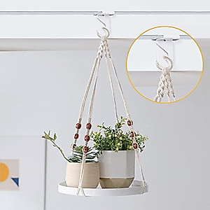 10 Pairs Drop Ceiling Hooks for Hanging,Suspended Track Ceiling Hanging Hooks,White Ceiling Tile Hooks,Classroom Ceiling Hooks,Hold up to 20 lbs, 1" W x 1½" H