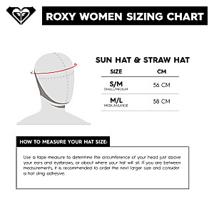 Roxy womens Tomboy Straw Sun Hat, Mood Indigo Trouble Double Exc, Medium-Large US