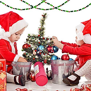 Felt Ball Garland Felt Banner Holiday Holly and Berries Felt Banner Pom Pom Garland Decoration Holiday Decor (6 Pieces)