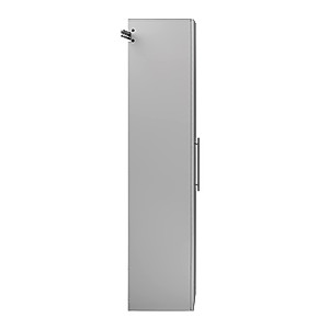 Prepac HangUps Narrow Wall Mounted Garage Storage Cabinet, Tall Storage Organizer Cabinet, 15" W x 72" H x 16" D, Light Gray